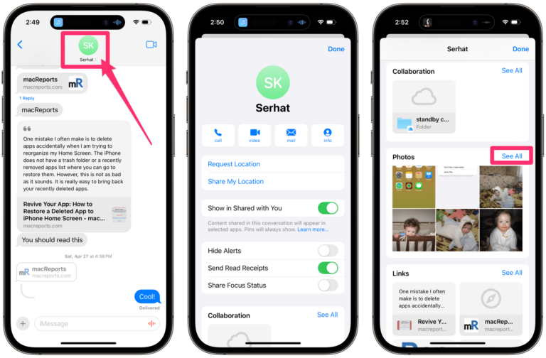 How to Easily Find Photos, Links, Documents and Texts in Messages on ...