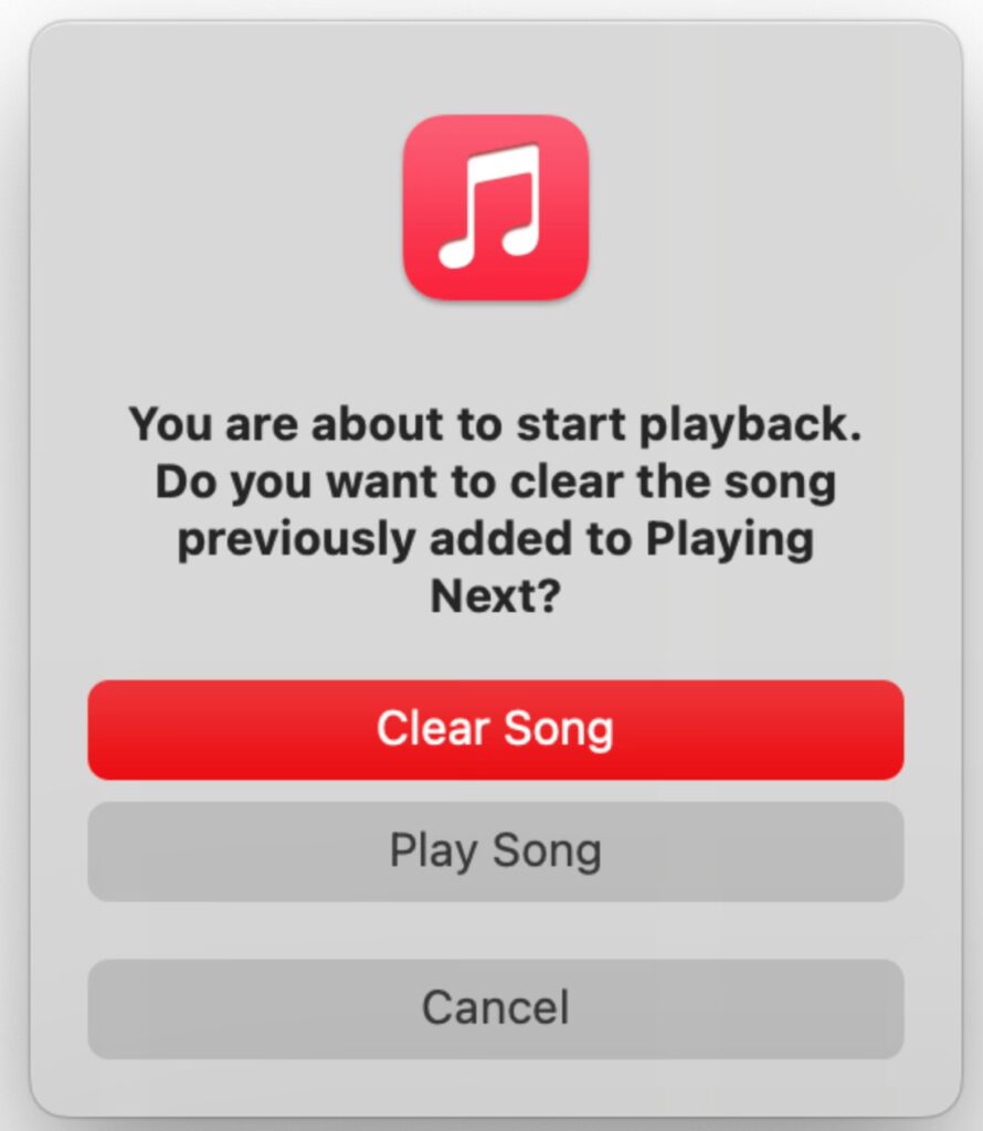 "You are About to Start Playback, Do You Want to Clear the Song ...